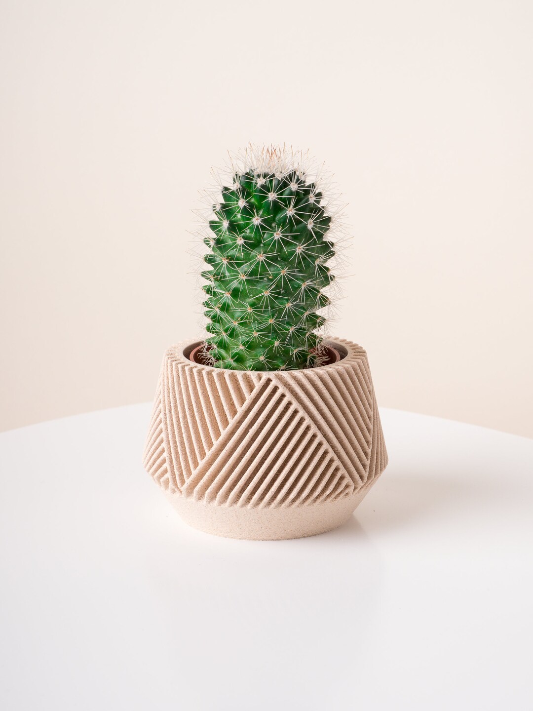 Cute Lightweight Wood Planter CALIX | Geometric Indoor Plant Pot ...