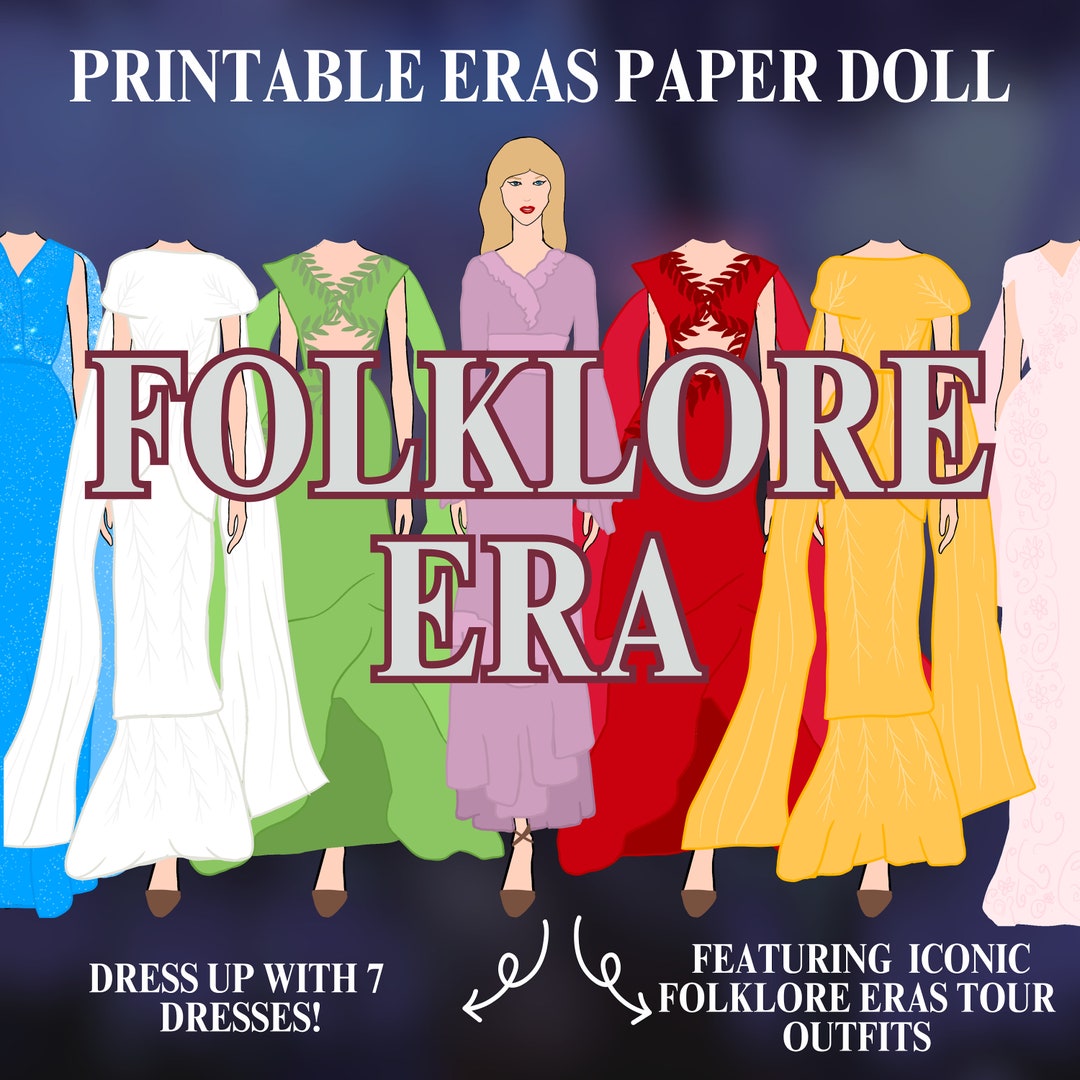Eras Paper Doll - Printable Download! - Folklore Era Outfits - Etsy