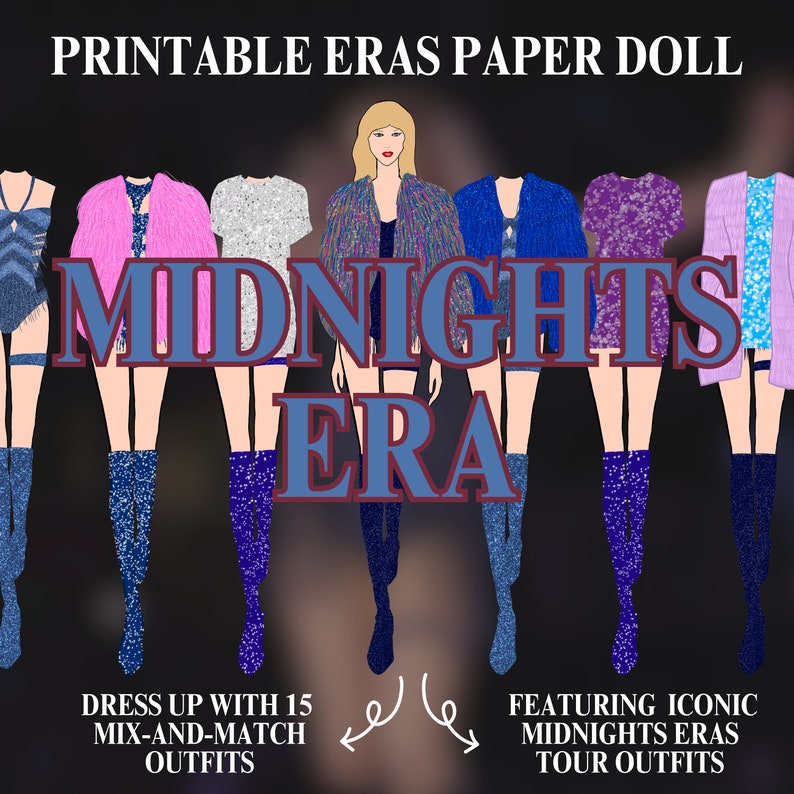 Eras Paper Doll - Printable Download! - Midnights Era Outfits - Etsy