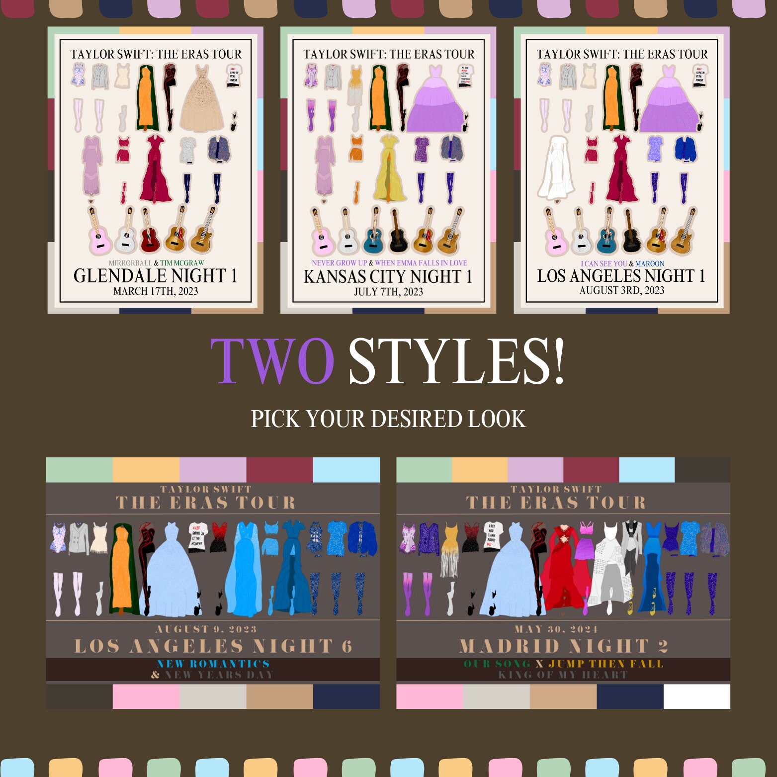 Eras Tour Outfit Poster Customizable by City Digital Download - Etsy