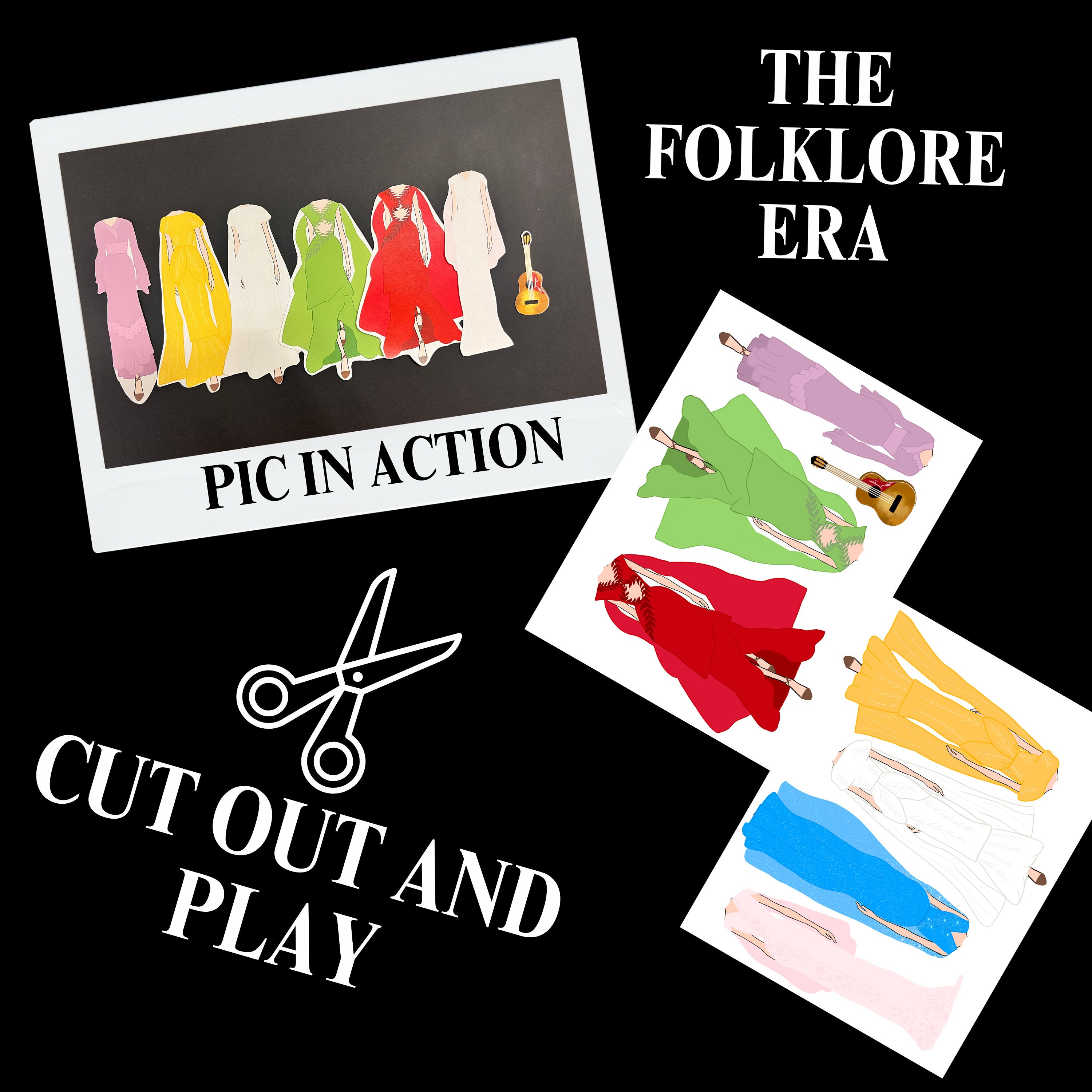 Eras Paper Doll - Printable Download! - Folklore Era Outfits - Etsy