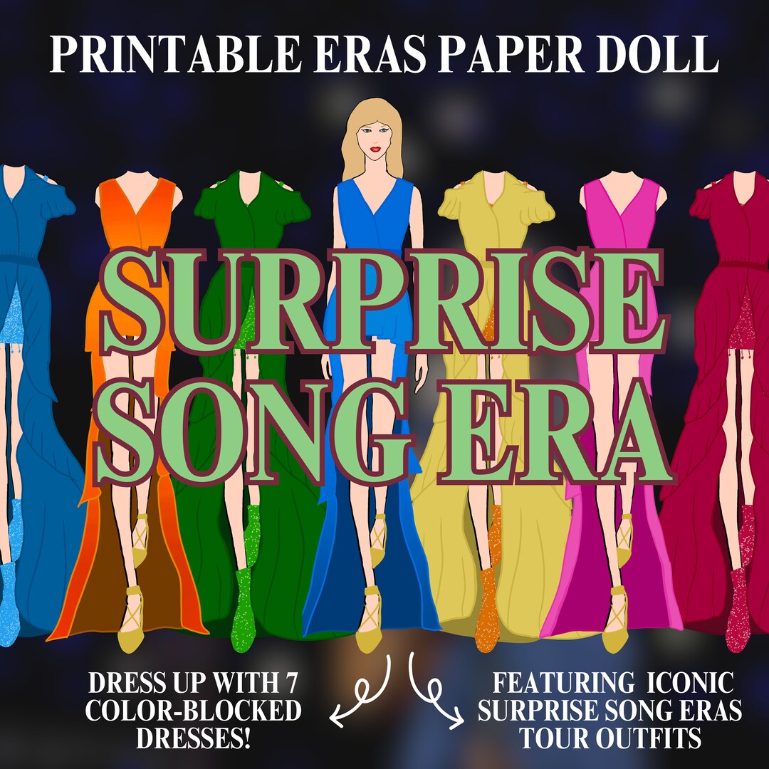 Eras Paper Doll - Printable Download! - Surprise Song (debut) Era ...