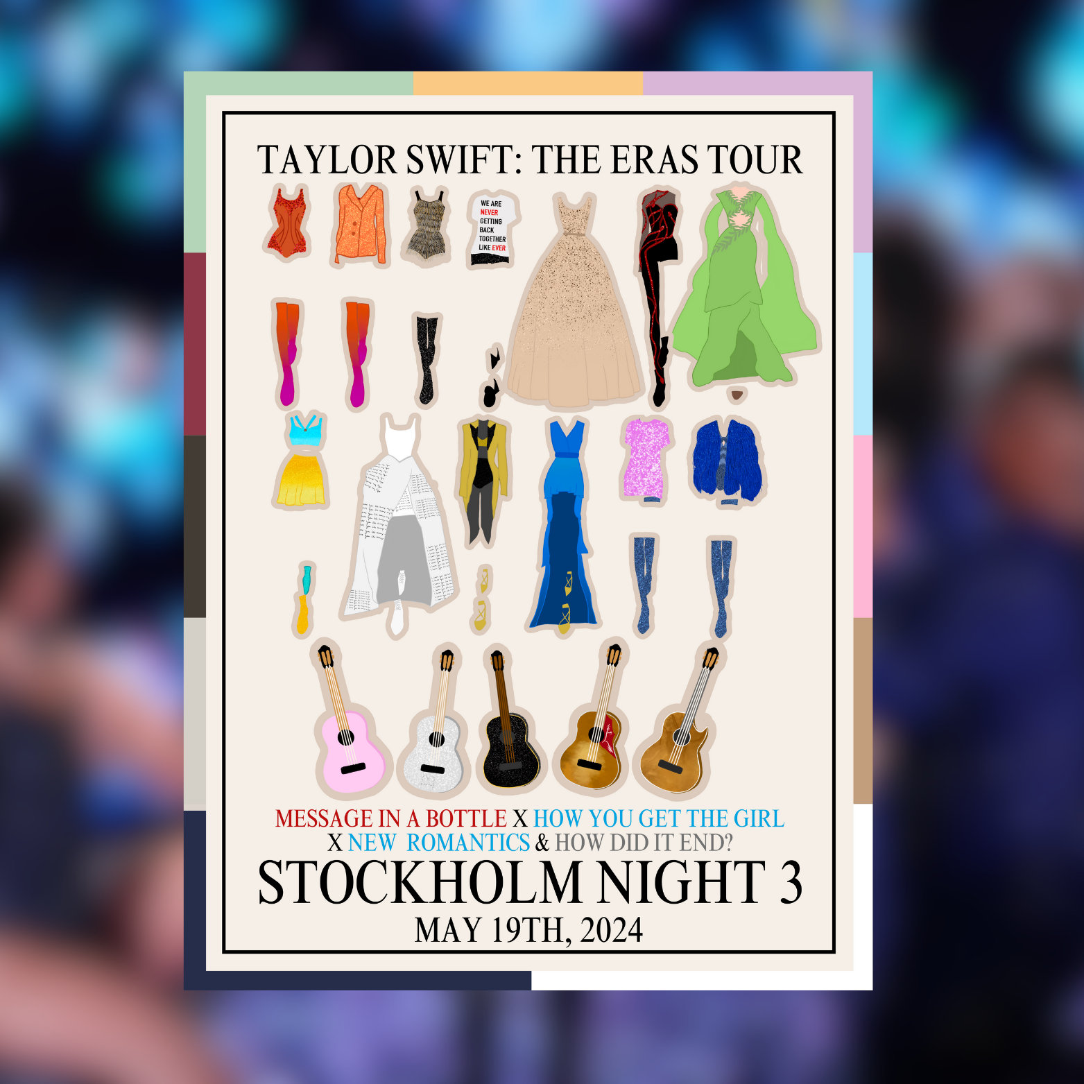 Eras Tour Outfit Poster Customizable by City Digital Download - Etsy