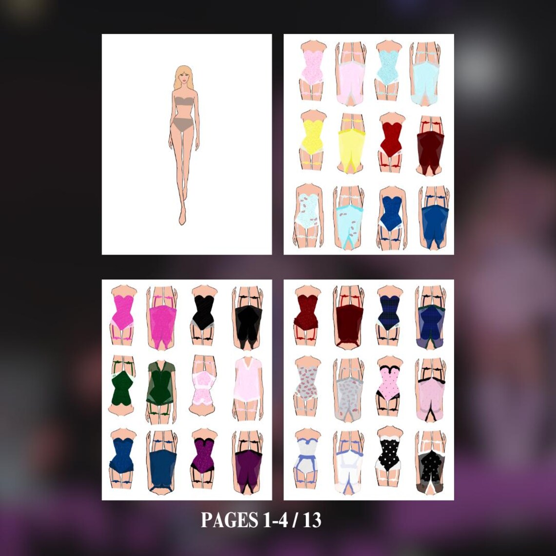 Short N Sweet Paper Doll - Printable Download! ALL OUTFITS BUNDLE! (100 ...