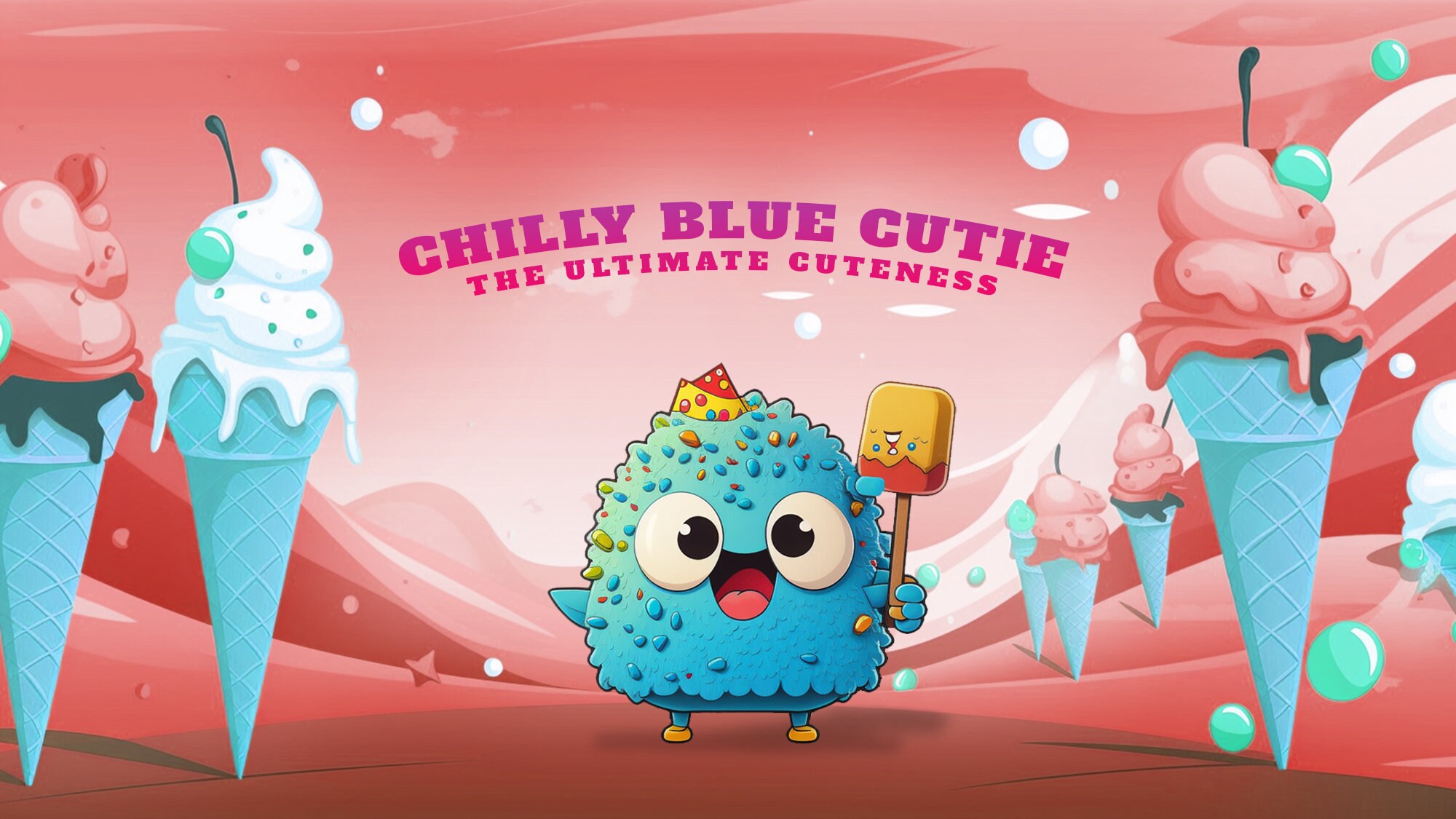 Chilly Blue Cutie Wallpaper - Etsy