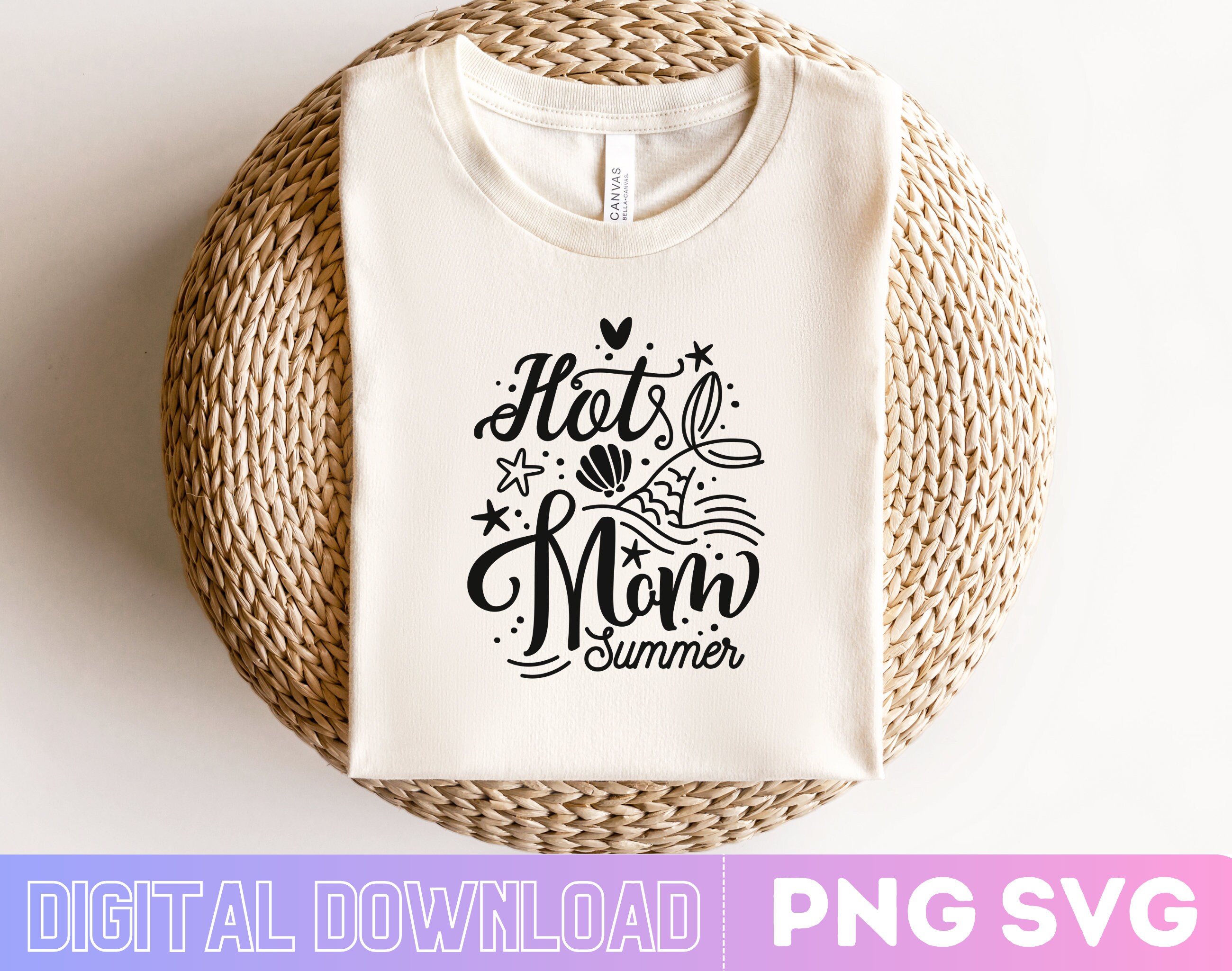 Hot Mom Summer SVG PNG File Instant Download, Summer Mom, Mom Gift, Mom ...