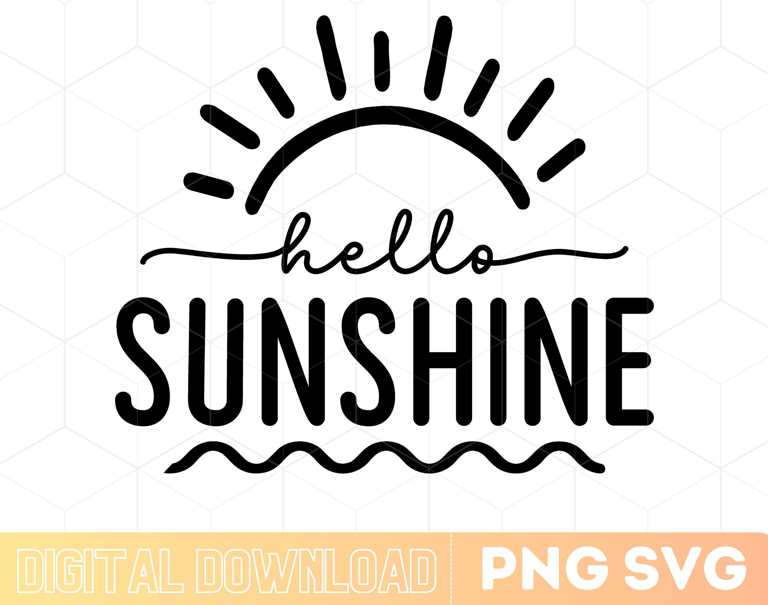 Hello Sunshine Svg | Hello Summer Svg | Summer Tshirt Svg | Hello ...