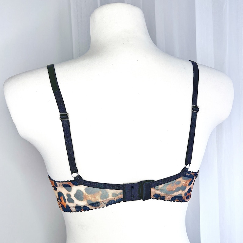 Handmade Leopard Print Sheer Bra, Transparent Mesh Lingerie - Etsy