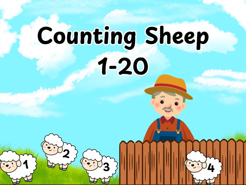 Counting Sheep Maths Game – Farm Pen Activity, Numbers 1-20 (digital ...