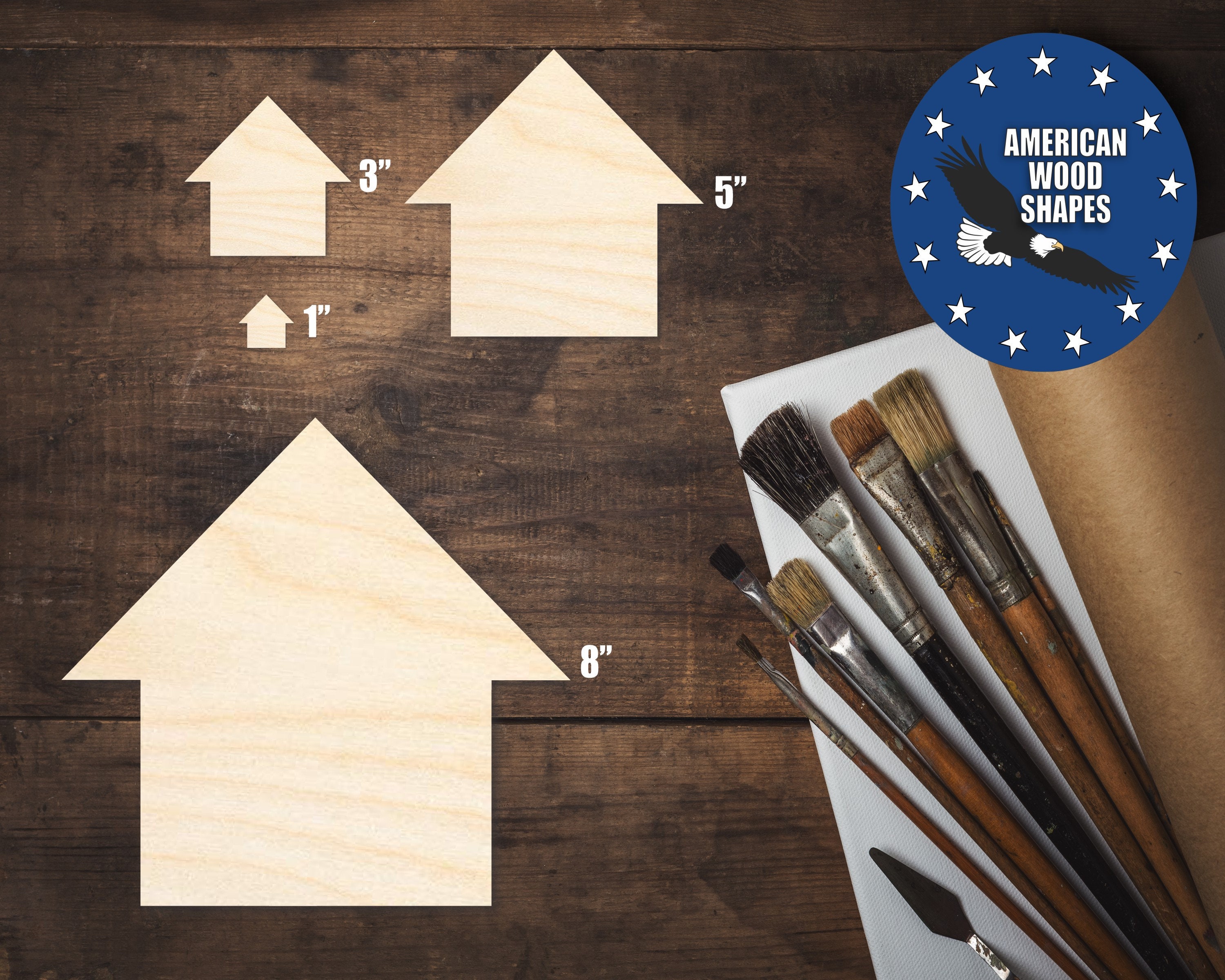 Unfinished Wood House Silhouette Craft up to 24 DIY - Etsy