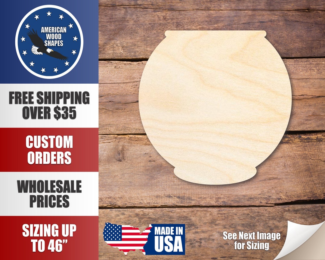 Unfinished Wood Fish Bowl Shape - Pet Fish - Craft - up to 24" DIY - Etsy