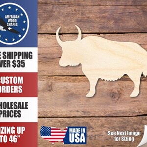 Unfinished Wood Yak Shape - Animal - Craft - up to 24" DIY - Etsy
