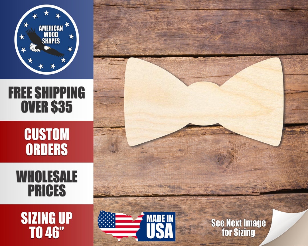 Unfinished Wood Bow Tie Shape - Groomsmen - Craft - up to 24" DIY - Etsy