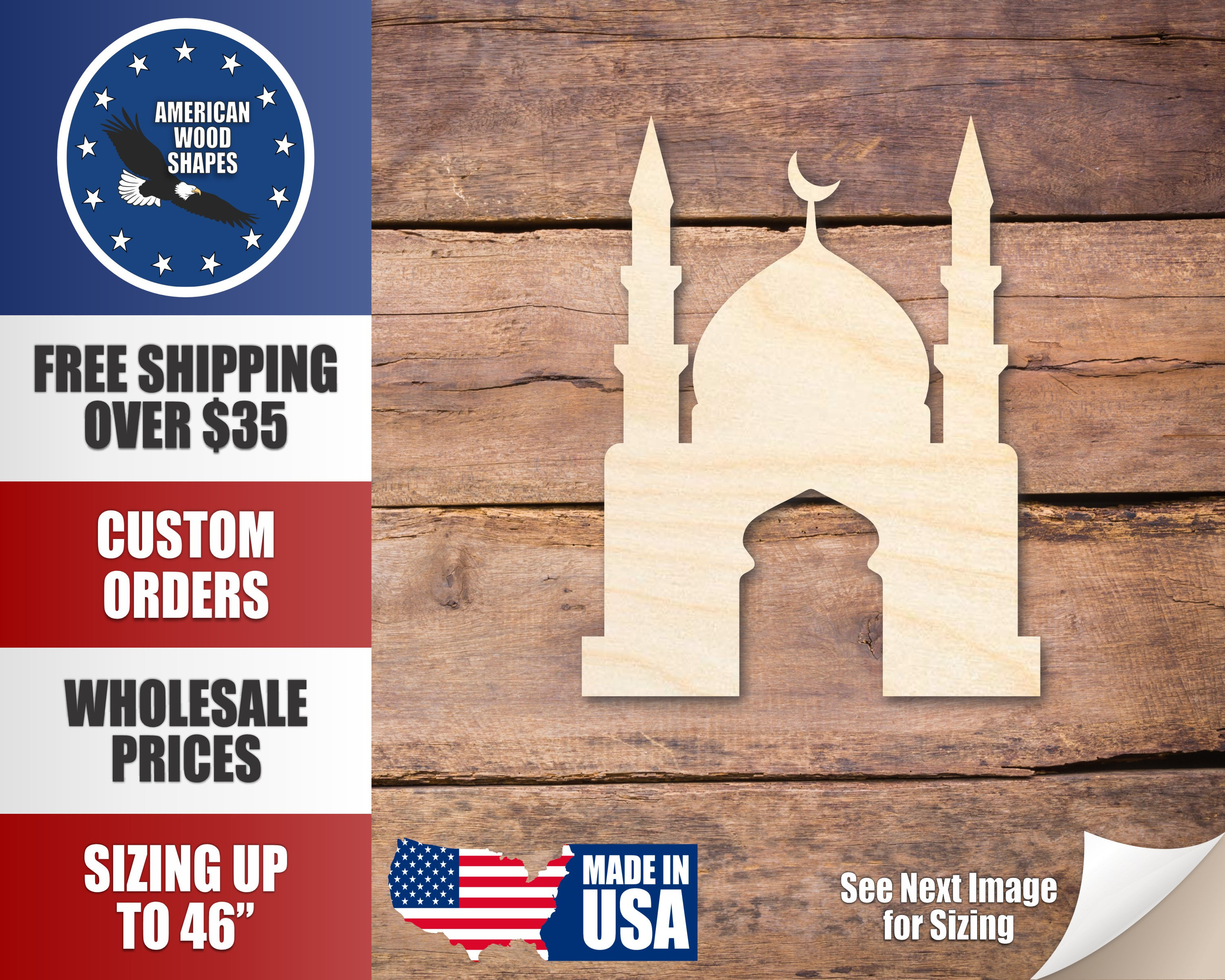 Unfinished Wood Mosque Silhouette - Craft- up to 24" DIY - Etsy