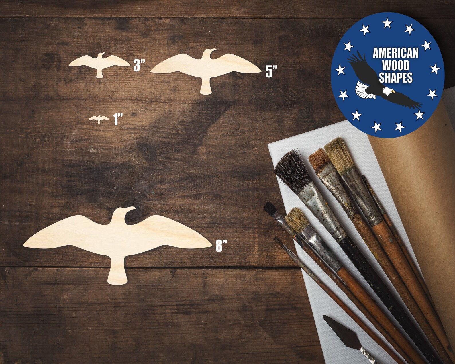 Unfinished Wood Flying Seagull Shape - Animal - Wildlife - Craft - up ...