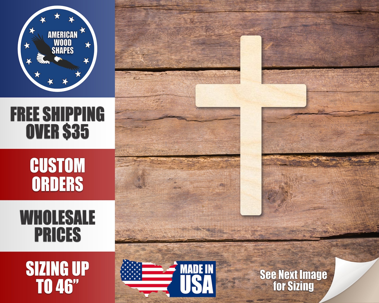 Unfinished Wood Cross Shape - Easter - Christian - Craft - up to 24 ...