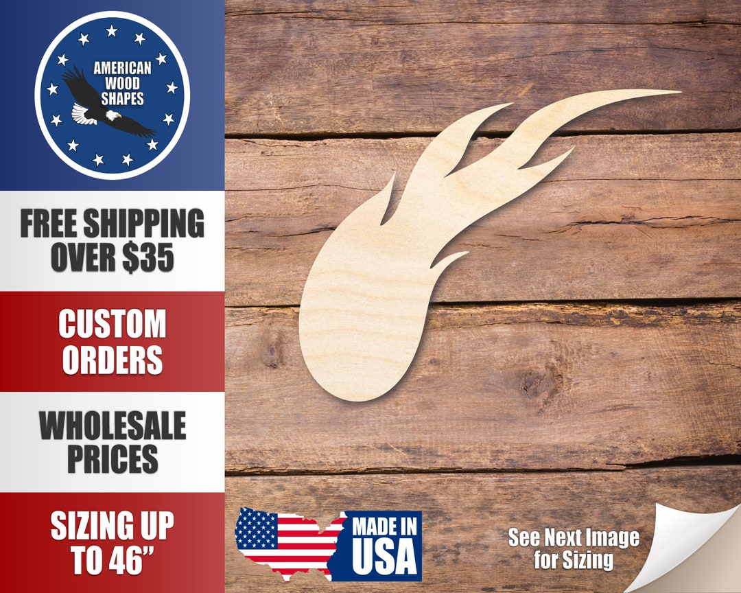 Unfinished Wood Comet Shape - Space - Craft - up to 24" DIY - Etsy