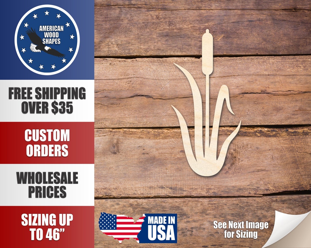 Unfinished Wood Cattail Shape - Plant - Craft - up to 24" DIY - Etsy