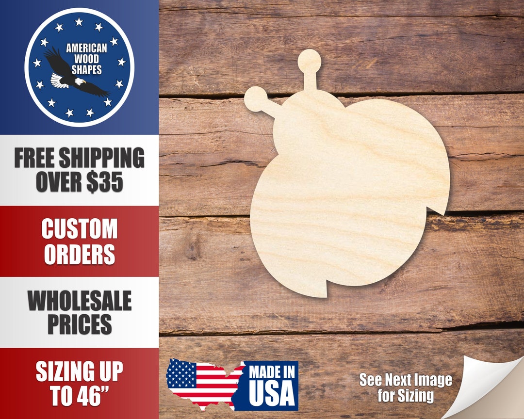 Unfinished Wood Cute Ladybug Shape - Craft - up to 36" DIY - Etsy