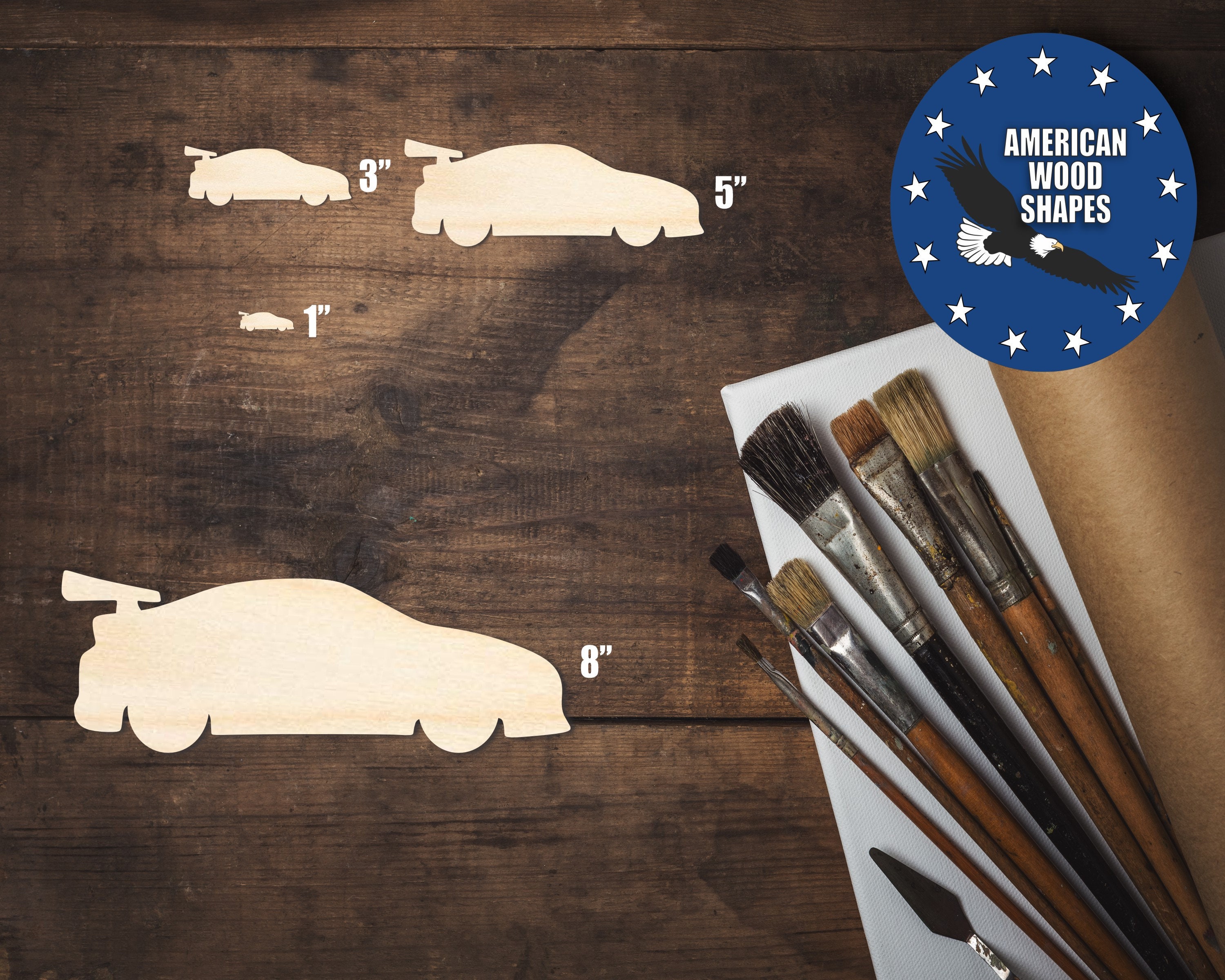 Unfinished Wood Race Car NASCAR Shape - Kid's Room - Craft - up to 24 ...