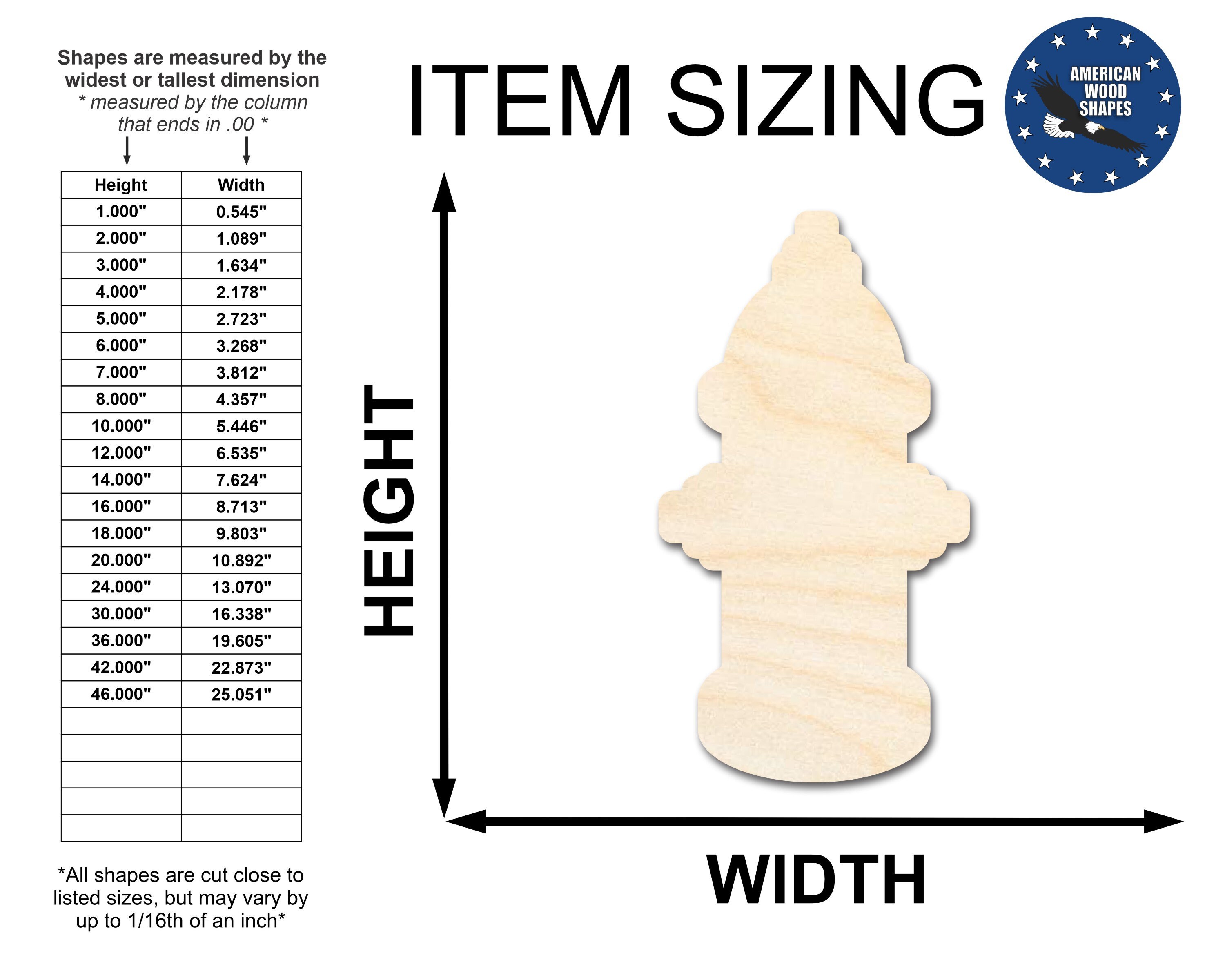 Unfinished Wood Fire Hydrant Shape Firefighter Craft up to 24 DIY - Etsy