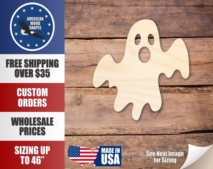 Unfinished Wood Halloween Ghost Shape Craft up to 36 DIY - Etsy