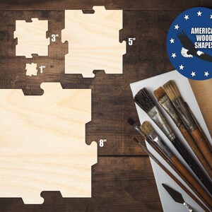 Unfinished Wood Puzzle Piece Interlocking Shape - Craft - up to 36" DIY ...