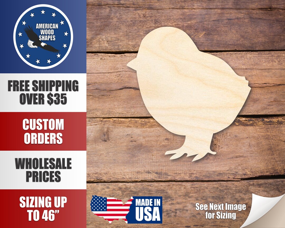Unfinished Wood Baby Chick Shape - Craft - up to 36" DIY - Etsy