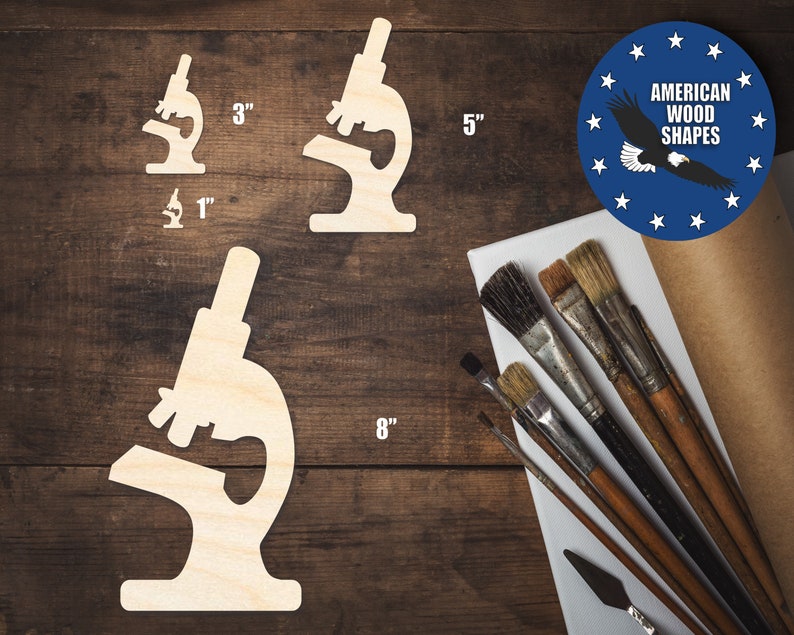 Unfinished Wood Microscope Silhouette - Craft- up to 24" DIY - Etsy