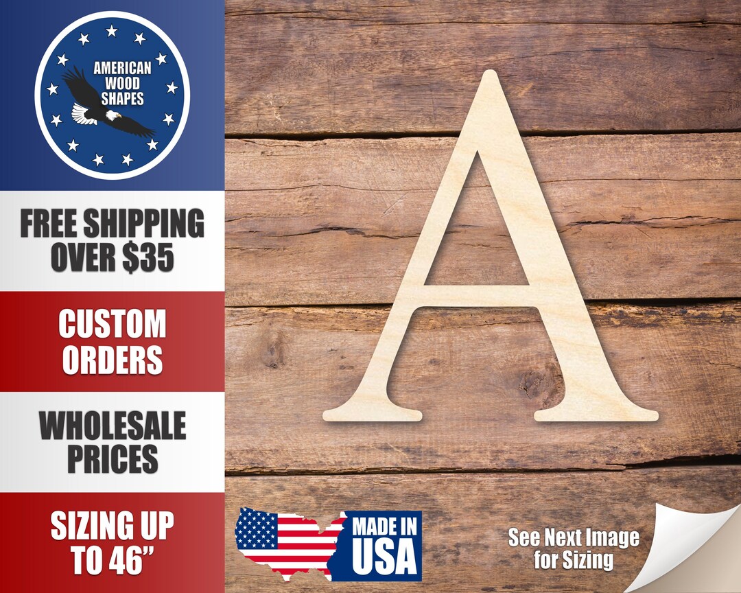 Unfinished Wood Alpha Silhouette - Craft- up to 24" DIY - Etsy