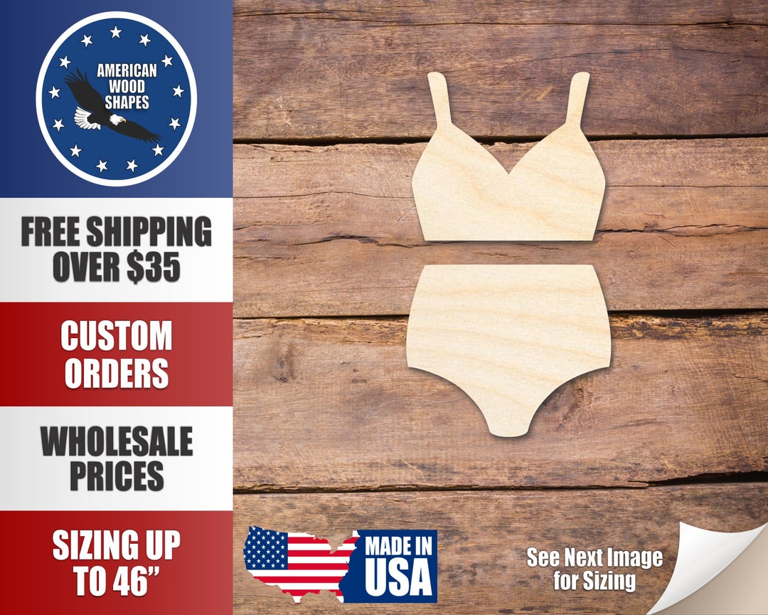 Unfinished Wood Swimsuit Bikini Shape Craft Up To 36 Diy Etsy