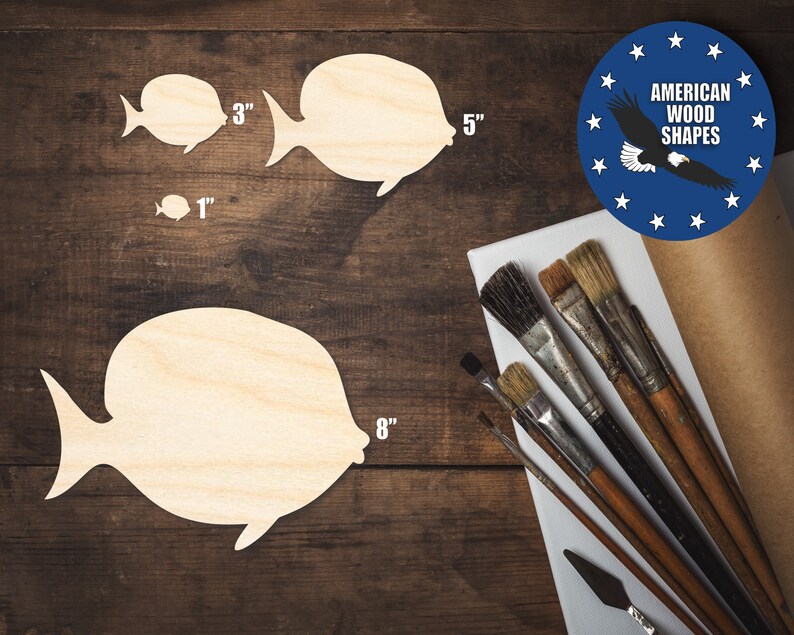 Unfinished Wood Yellow Tang Shape Craft up to 36 - Etsy