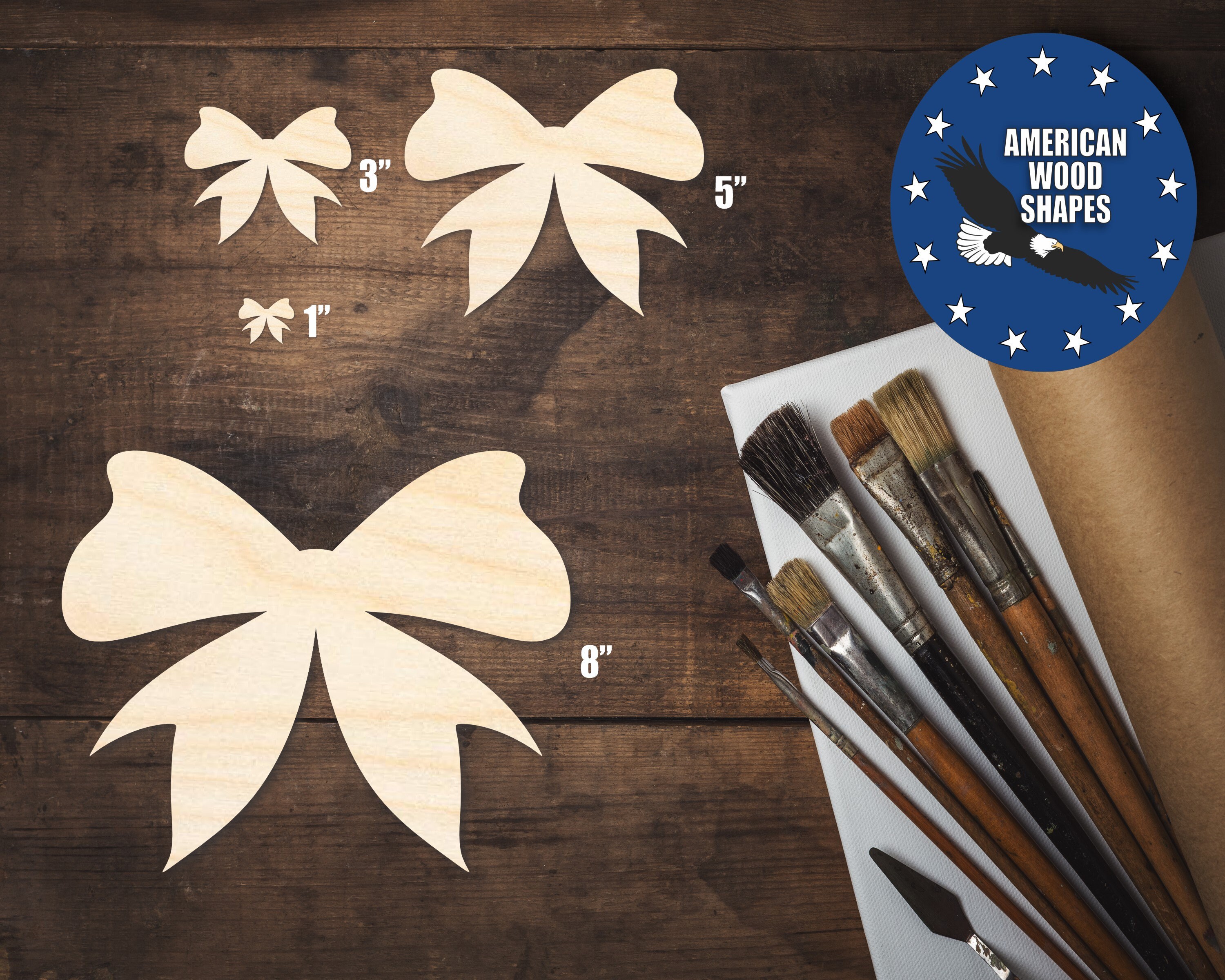 Unfinished Wood Bow Ribbon Shape - Craft - up to 24" DIY - Etsy