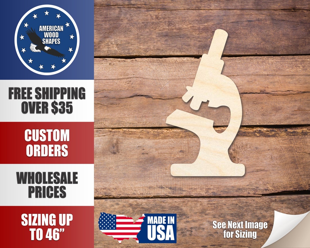 Unfinished Wood Microscope Silhouette - Craft- up to 24" DIY - Etsy