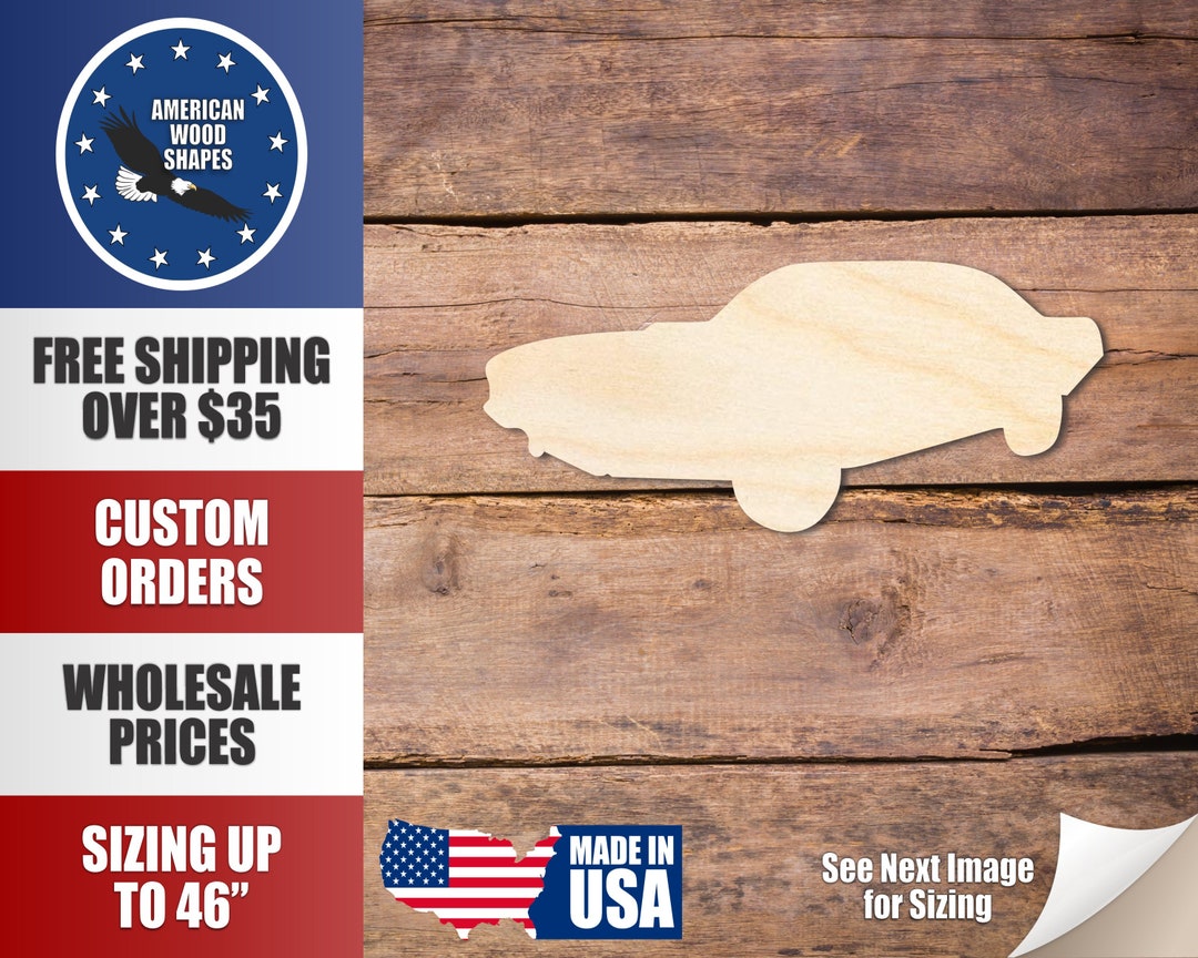 Unfinished Wood Muscle Car Shape - Craft - up to 36" DIY - Etsy