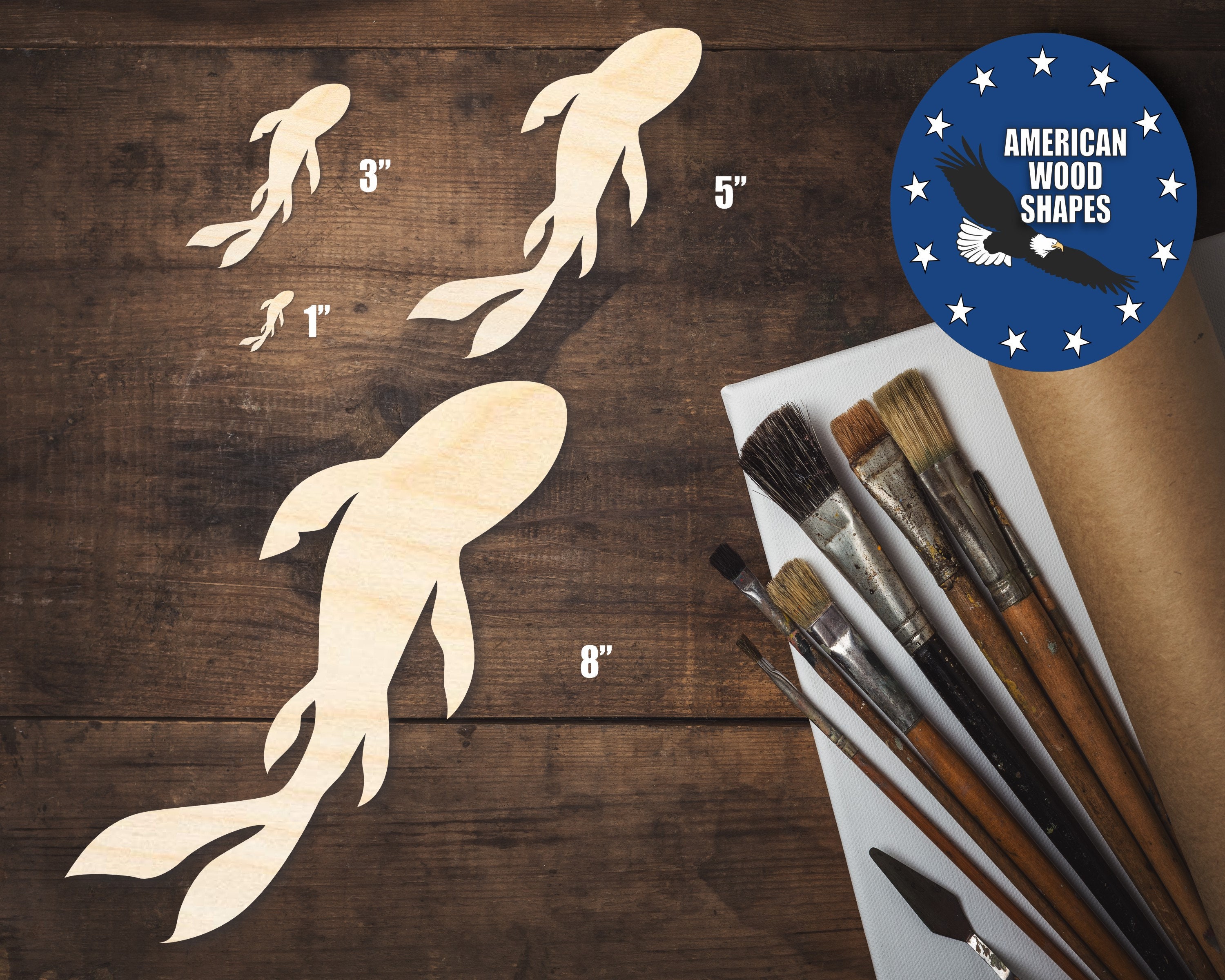 Unfinished Wood Koi Fish Shape - Craft - up to 36" DIY - Etsy