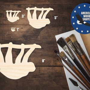 Unfinished Wood Sloth Shape - Animal - Wildlife - Craft - up to 24" DIY ...