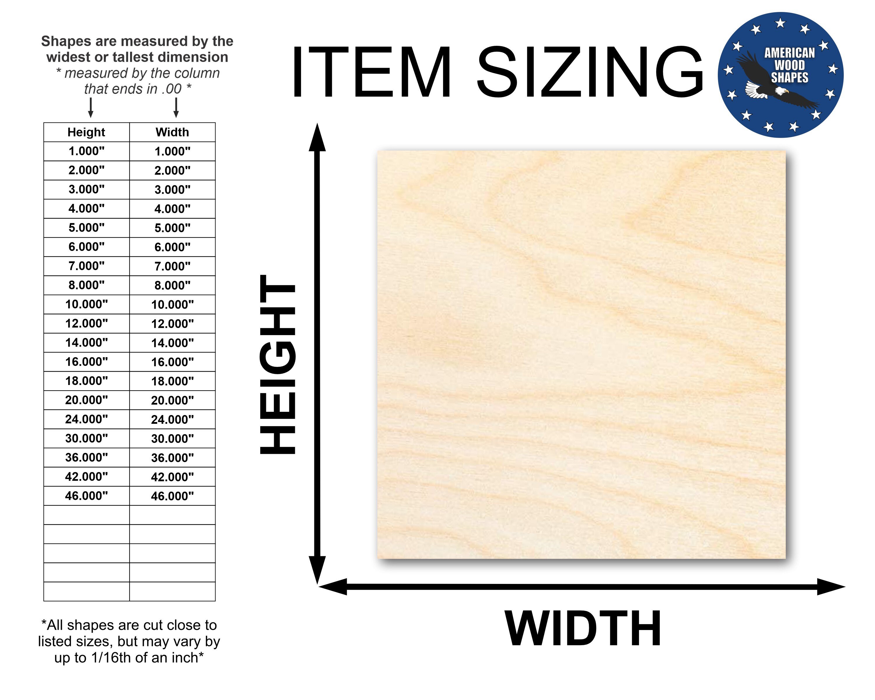 Unfinished Wood Square Shape - Craft - up to 24" DIY - Etsy