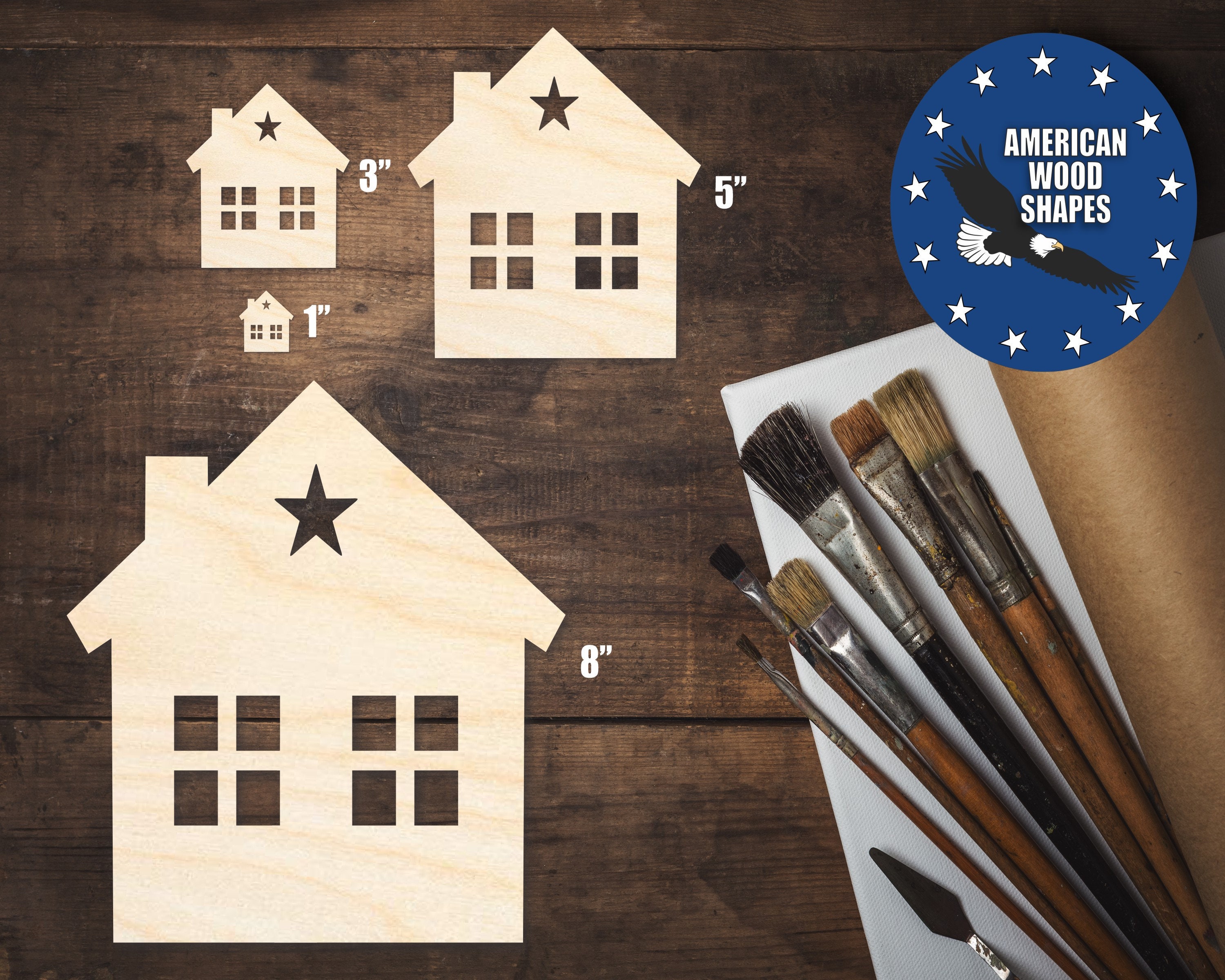 Unfinished Wood House Silhouette Shape Craft up to 36 - Etsy