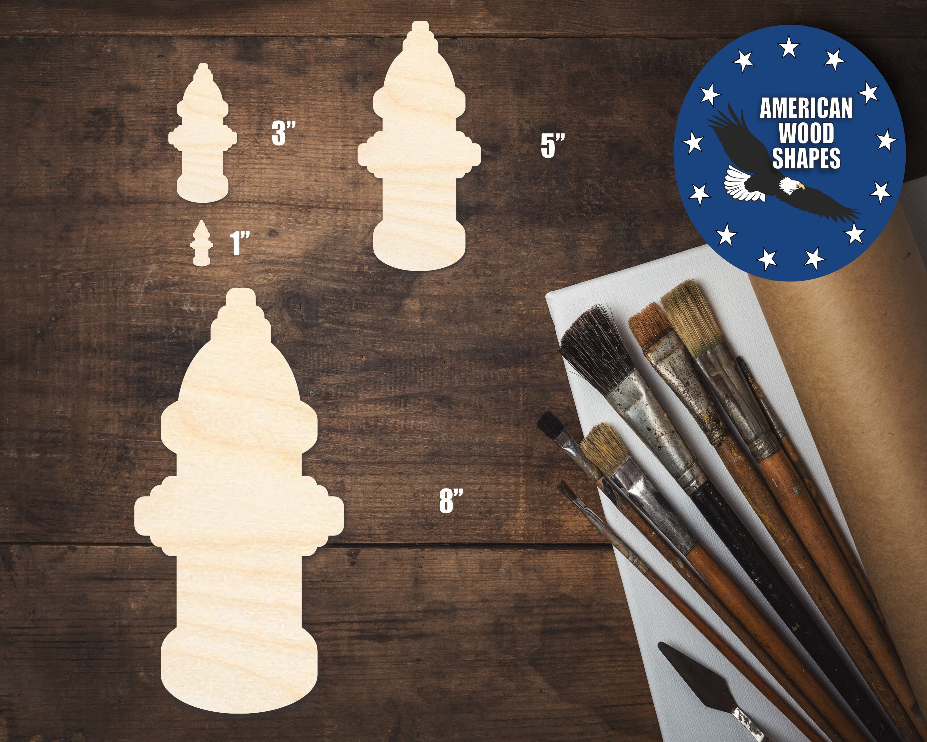 Unfinished Wood Fire Hydrant Shape Firefighter Craft up to 24 DIY - Etsy