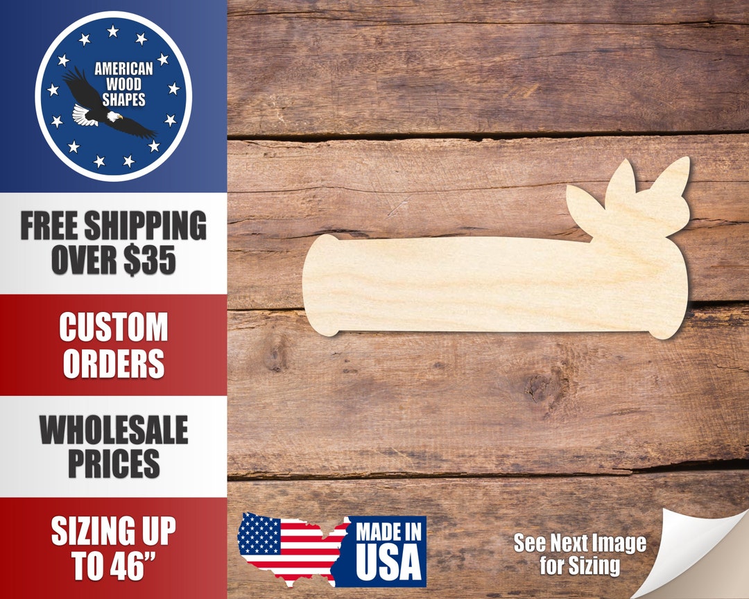 Unfinished Wood Log Sign Shape - Craft - up to 36" DIY - Etsy