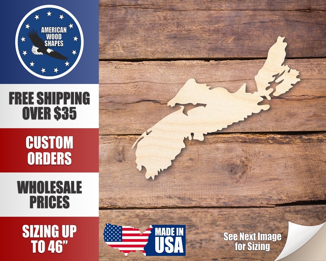 Unfinished Wood Nova Scotia Shape - Craft - up to 36" DIY - Etsy