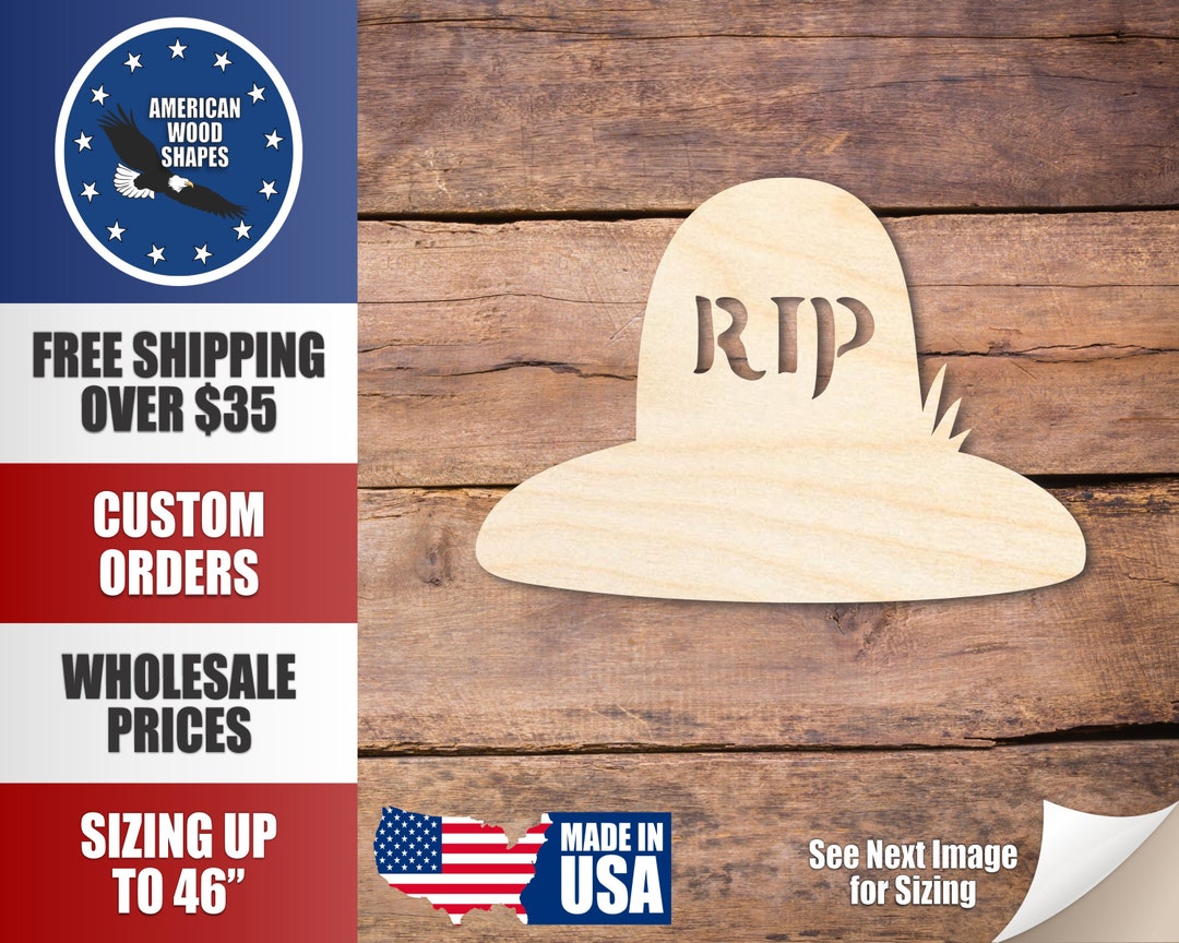 Unfinished Wood RIP Grave Shape - Craft - up to 36" - Etsy