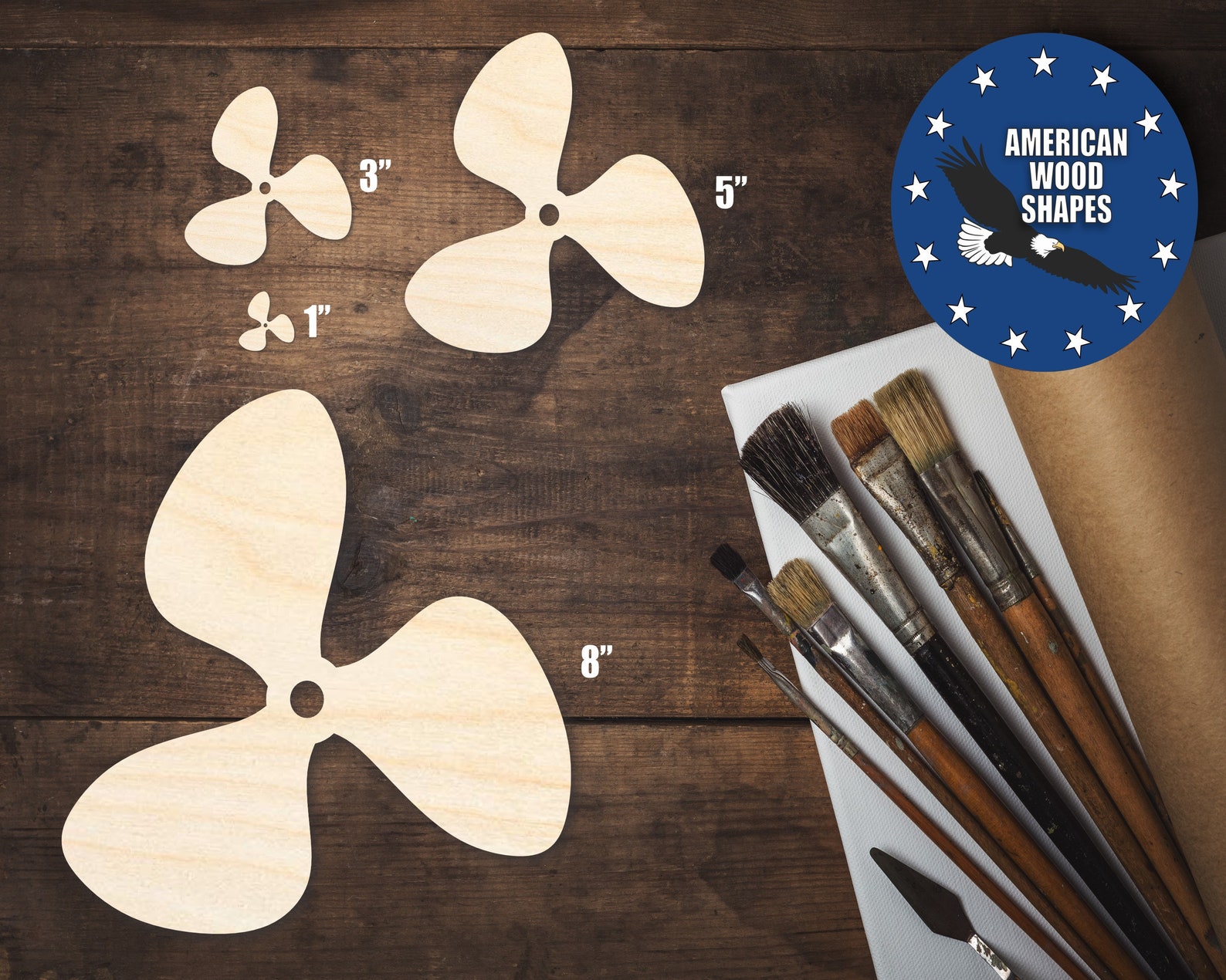 Unfinished Wood Propeller Shape - Fishing - Boat - Craft - up to 24 ...