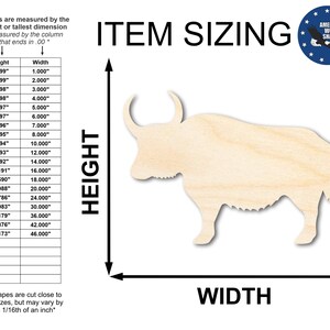 Unfinished Wood Yak Shape - Animal - Craft - up to 24" DIY - Etsy