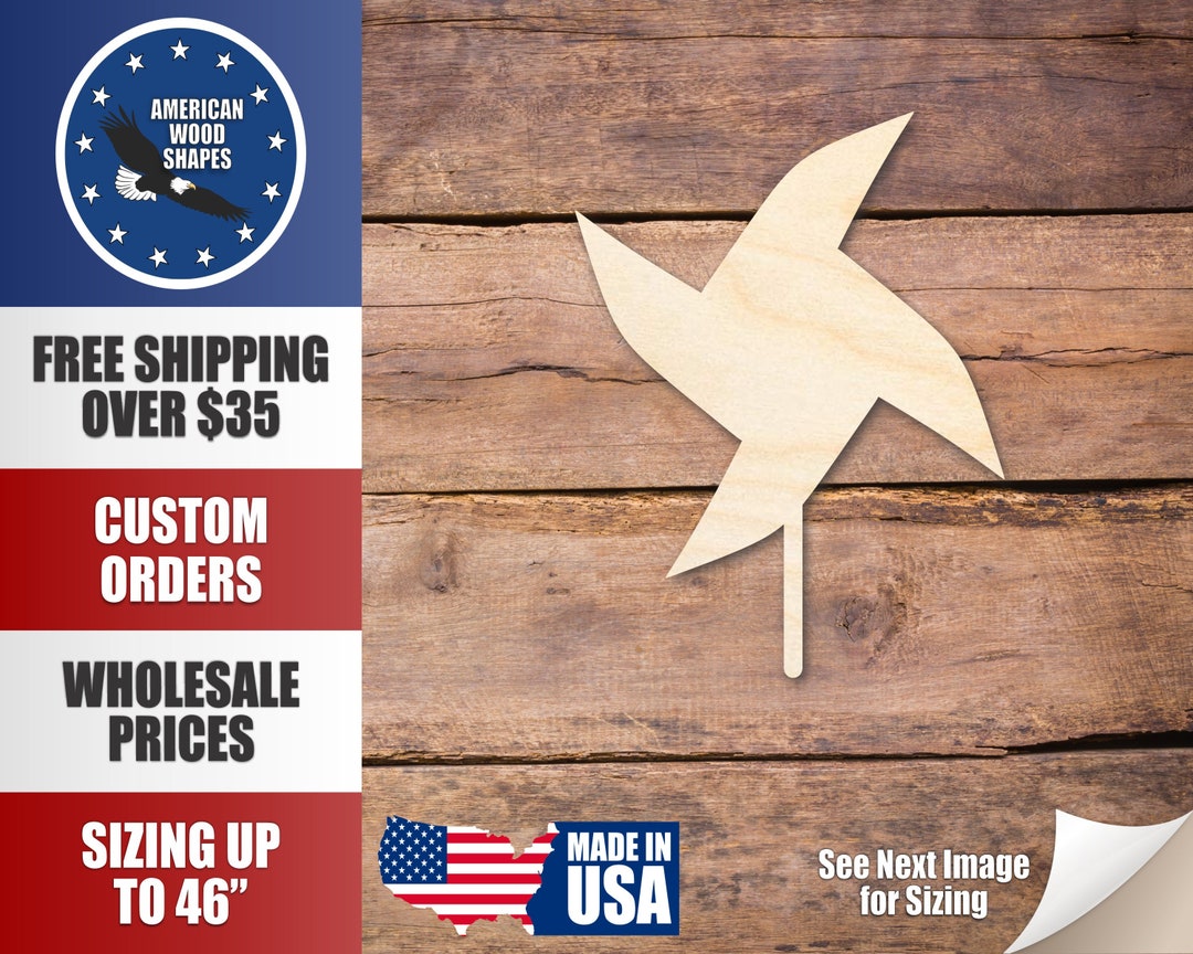 Unfinished Wood Pinwheel Shape - Yard Decor - Craft - up to 24" DIY - Etsy