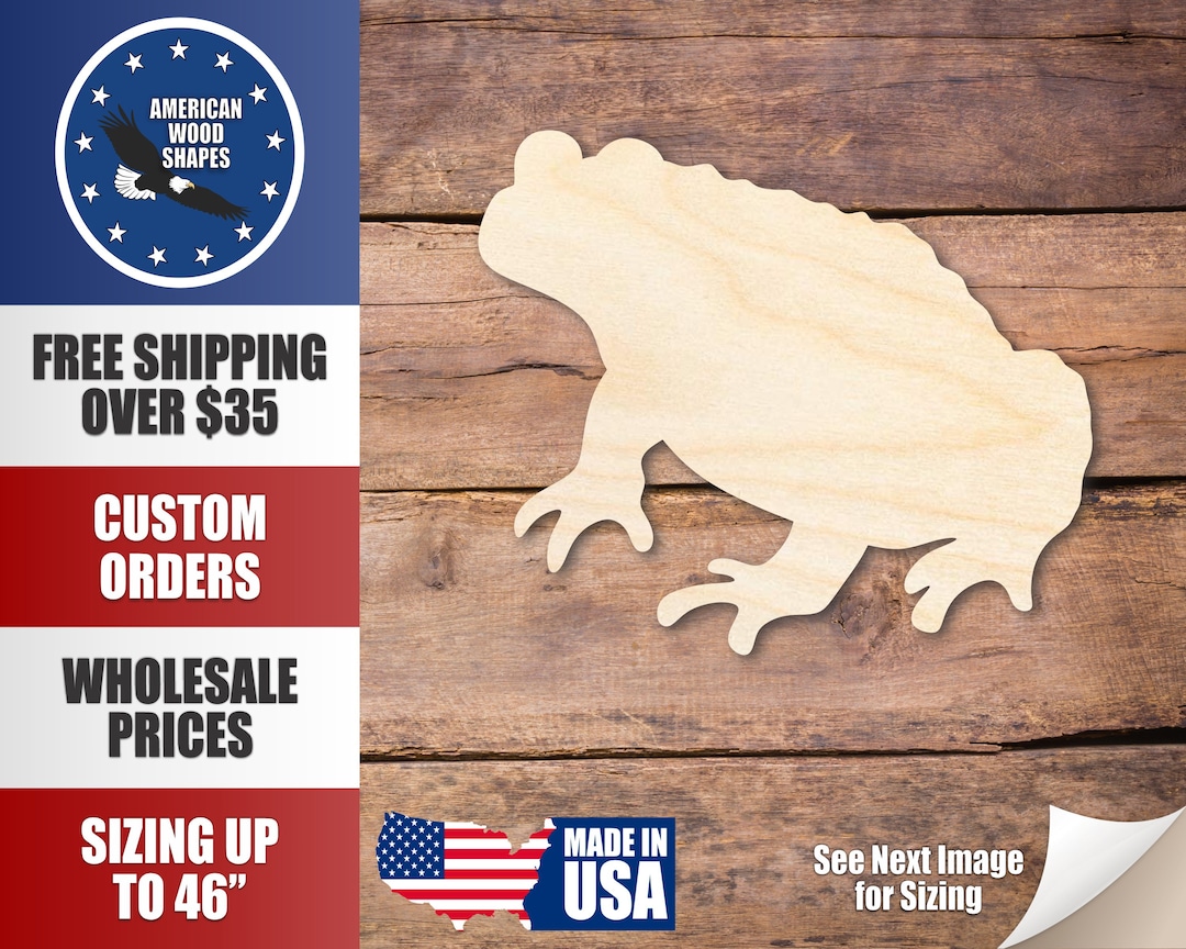 Unfinished Wood Toad Shape - Animal - Craft - up to 24" DIY - Etsy