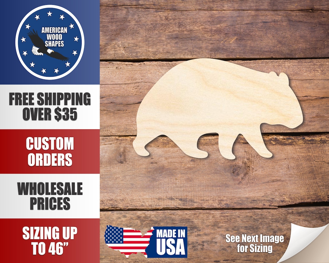 Unfinished Wood Wombat Shape - Craft - up to 36" DIY - Etsy