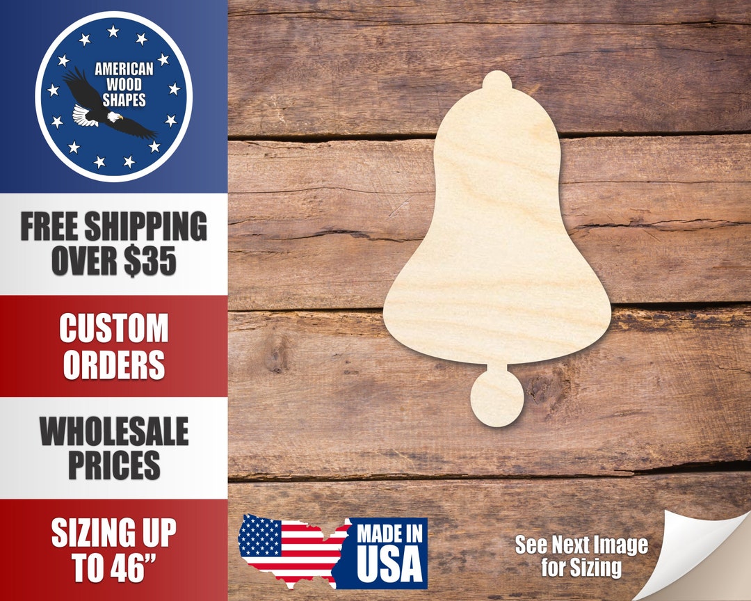 Unfinished Wood Bell Shape - Craft - up to 24" DIY - Etsy