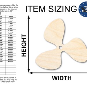 Unfinished Wood Propeller Shape - Fishing - Boat - Craft - up to 24 ...